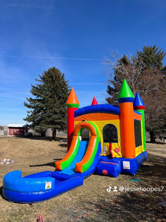 Castle Bounce House Slide Combo with pool Attachment - East Idaho ...